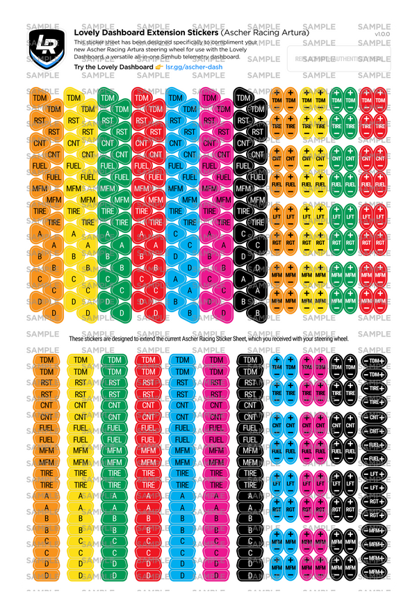 Extension Stickers (Ascher Racing Artura) – Lovely Sim Racing
